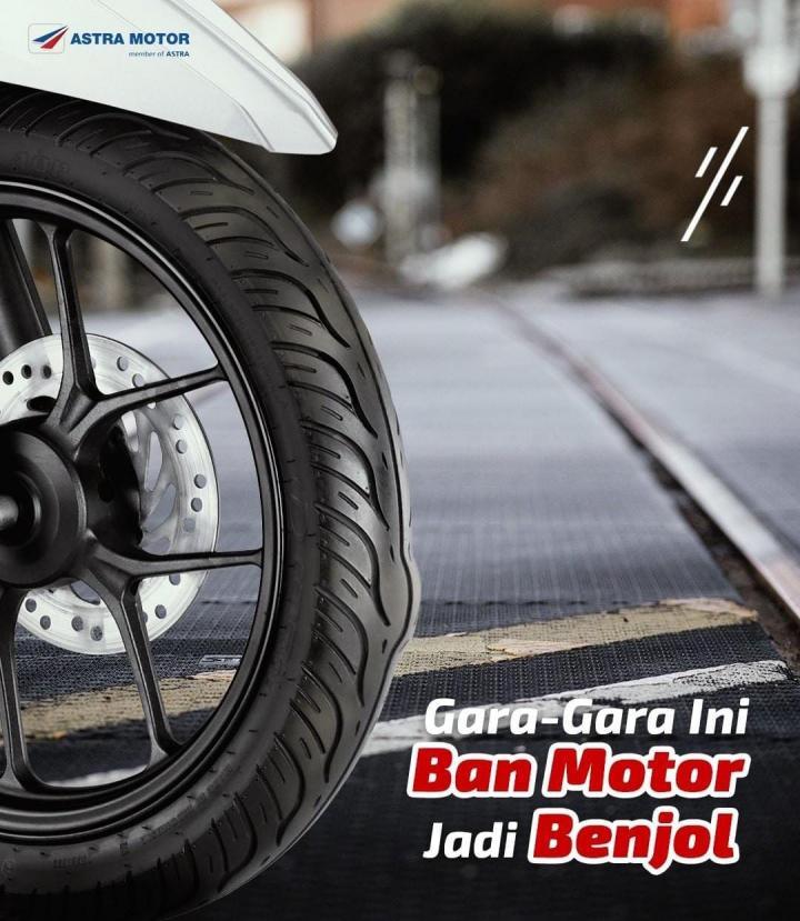Gara-gara Hal ini Ban Motor Jadi Benjol